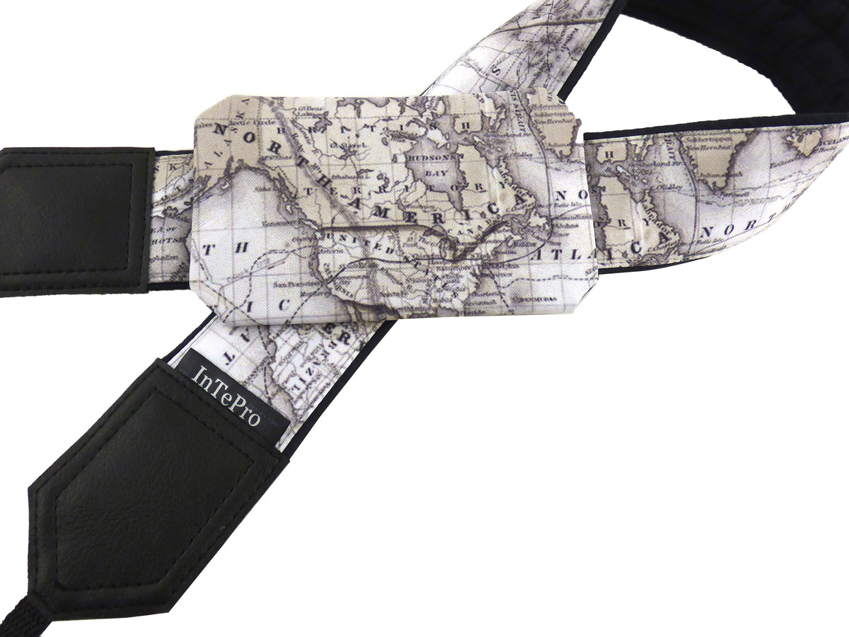 World map camera strap. Personalized camera strap. North America, Euro ...